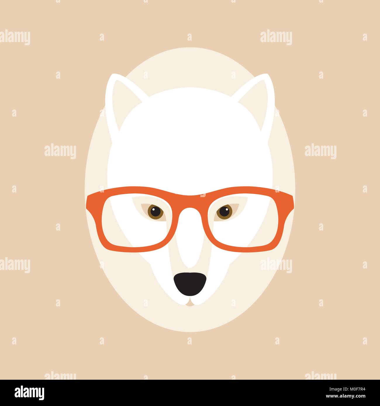 Fox head illustration with glasses hi-res stock photography and images ...