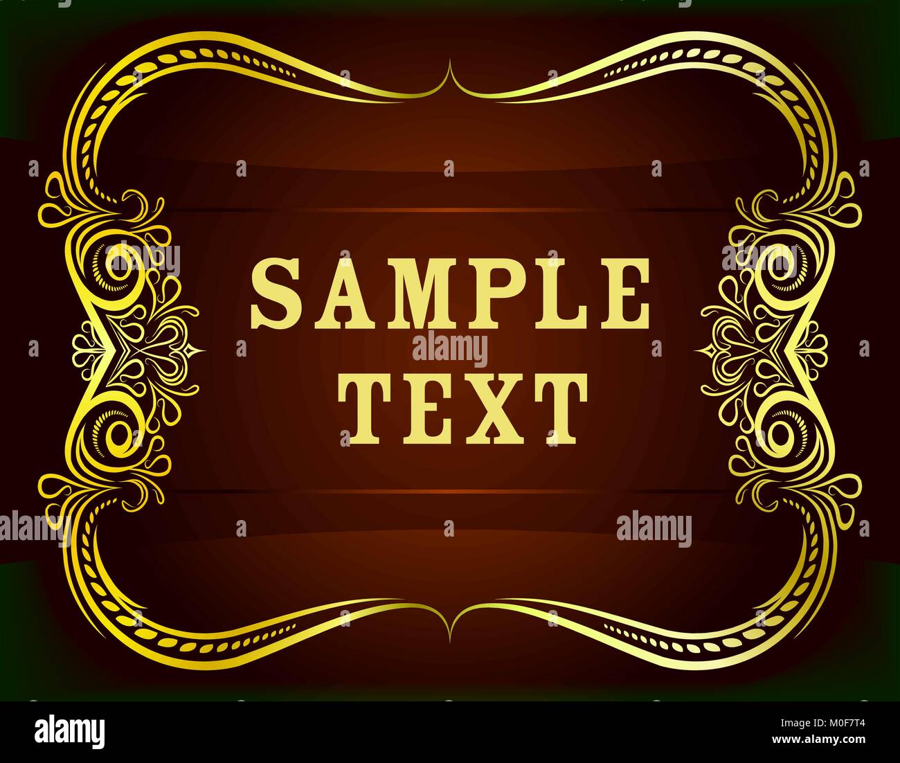 Decorative gold frame Stock Vector Images - Alamy