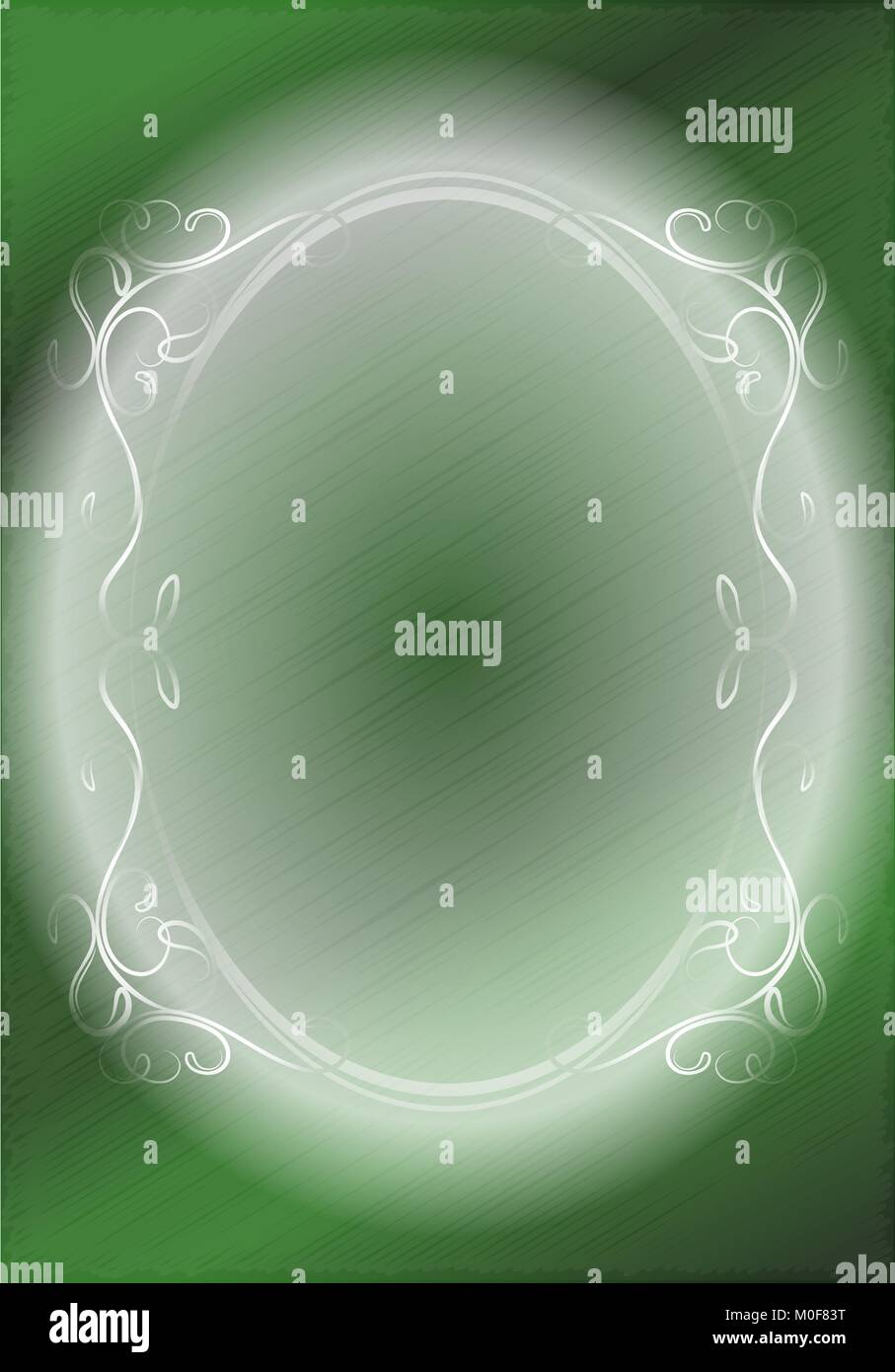 Abstract green background with floral frame Stock Vector Image & Art ...