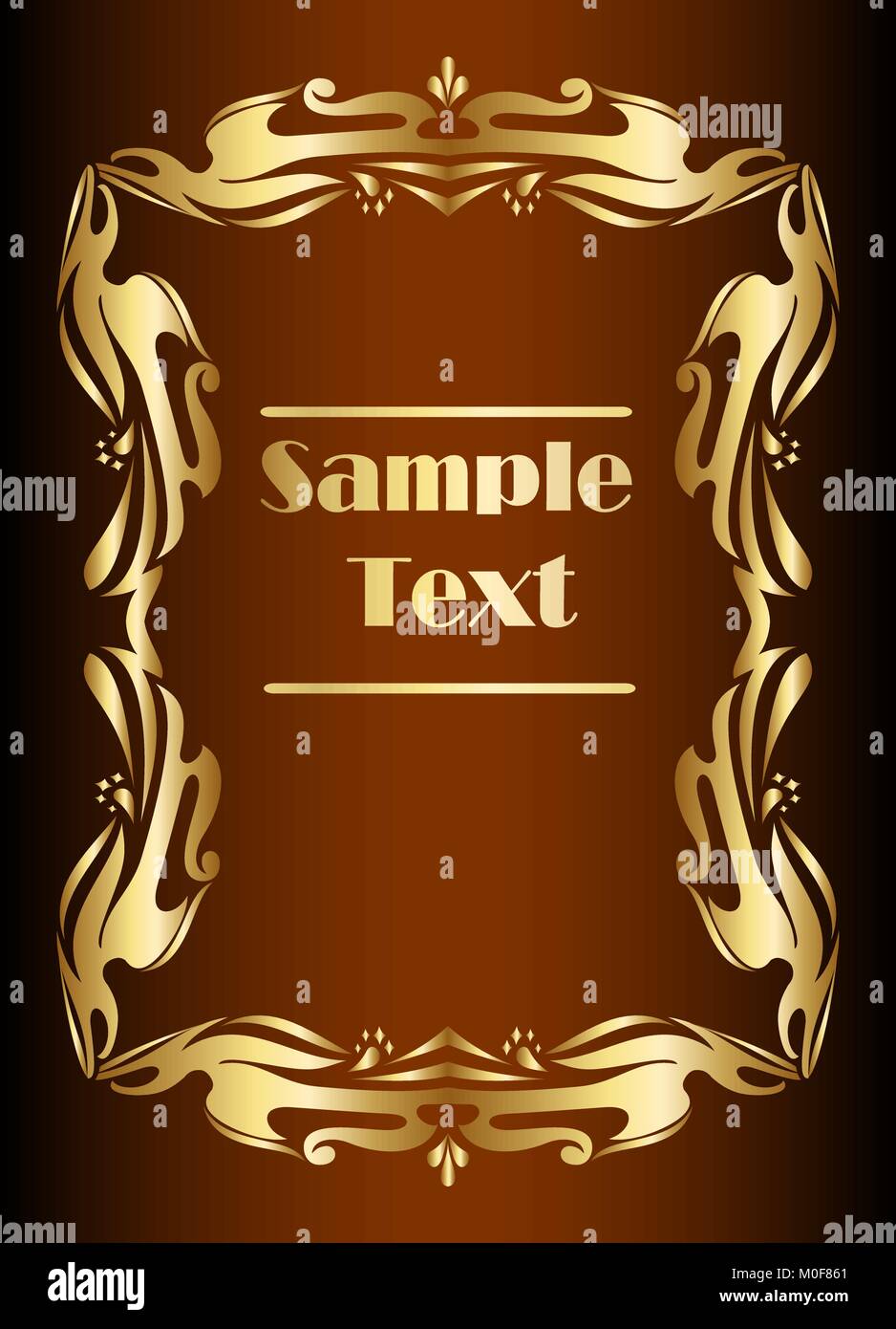 Decorative gold frame Stock Vector Images - Alamy