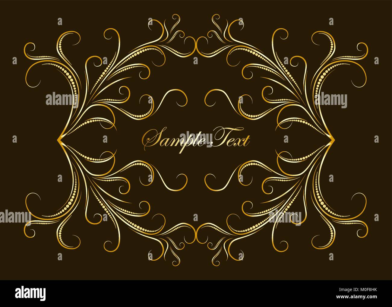 Decorative gold background for text Stock Vector Image & Art - Alamy