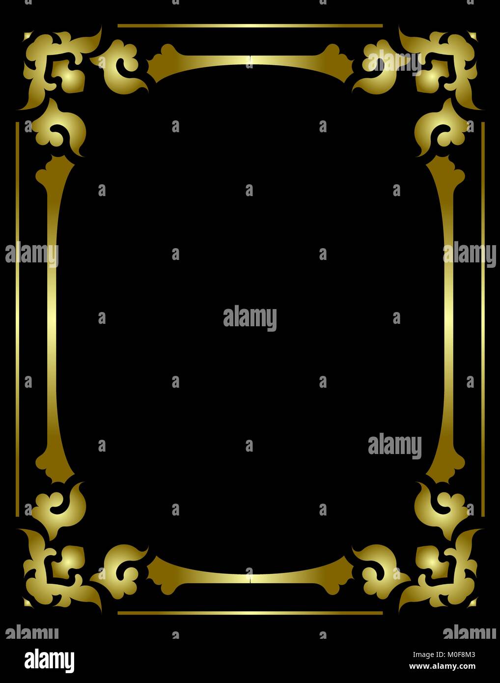 Decorative gold frame for text. Vector Stock Vector Image & Art - Alamy
