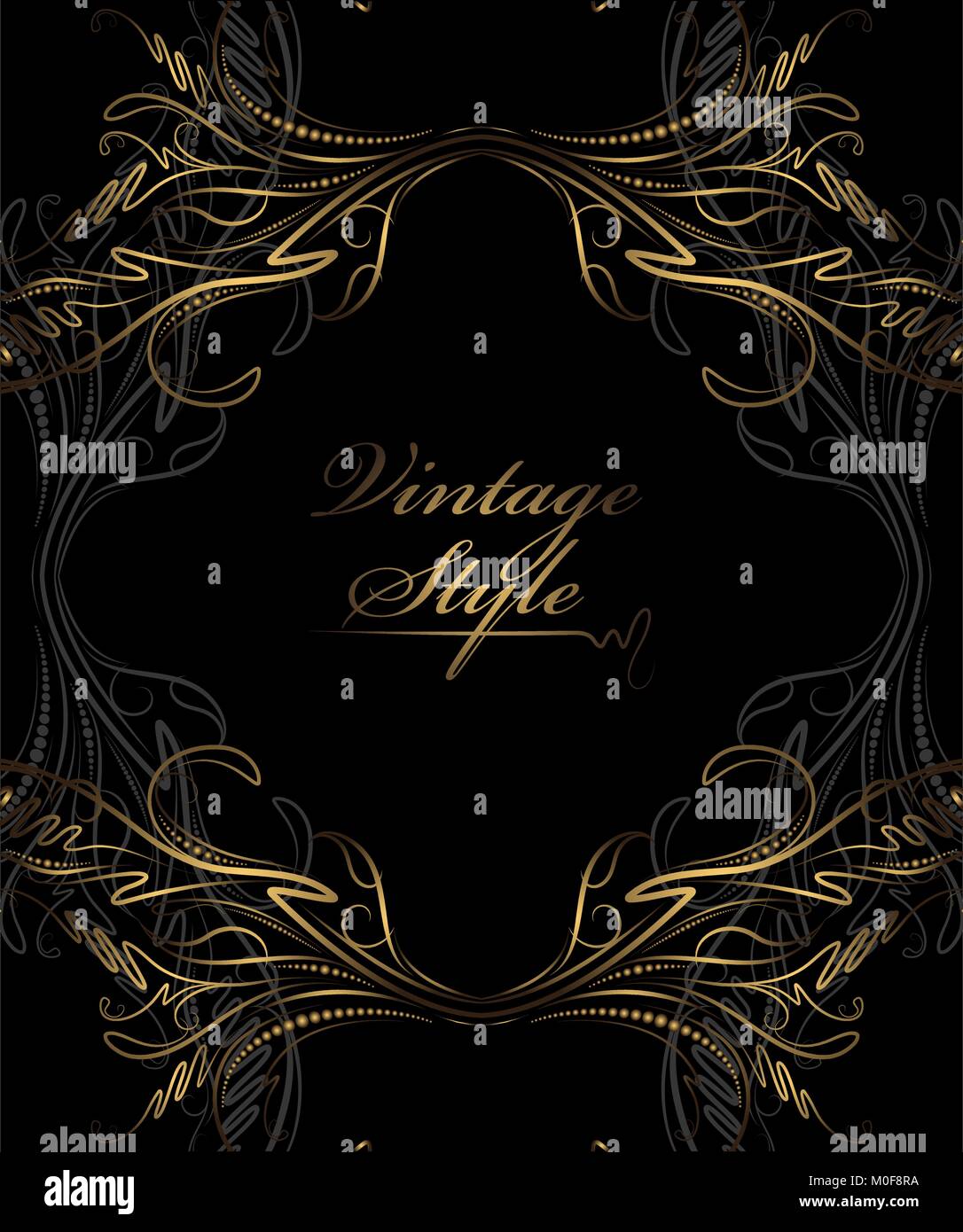 Elegant text frame on a dark background Stock Vector Image & Art - Alamy