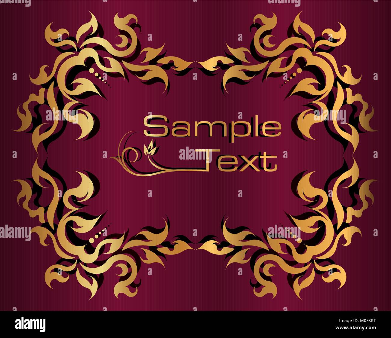Decorative gold frame Stock Vector Images - Alamy