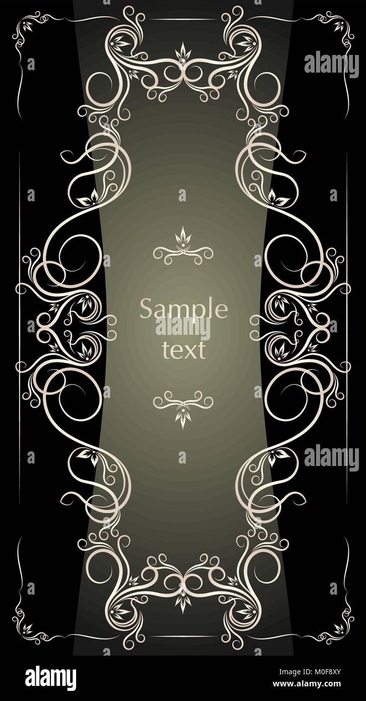 Elegant text frame on a dark background Stock Vector Image & Art - Alamy