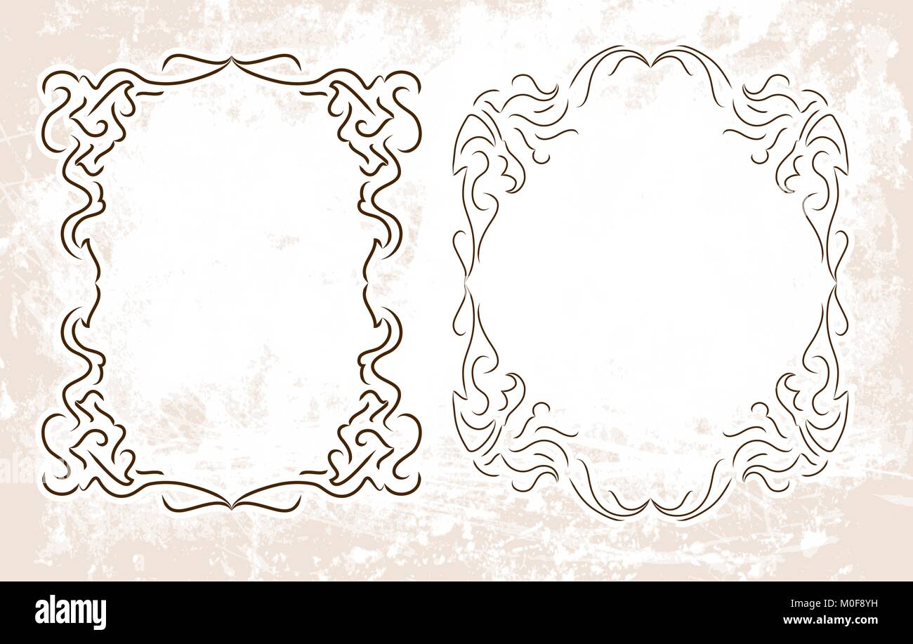 Two frames on aged background Stock Vector Image & Art - Alamy