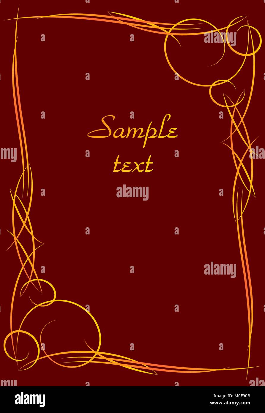 Abstract red background with floral frame Stock Vector Image & Art - Alamy