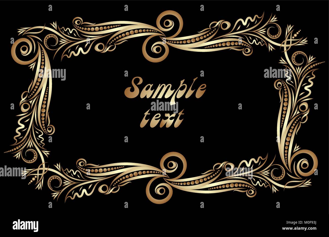 Elegant text frame on a dark background Stock Vector Image & Art - Alamy