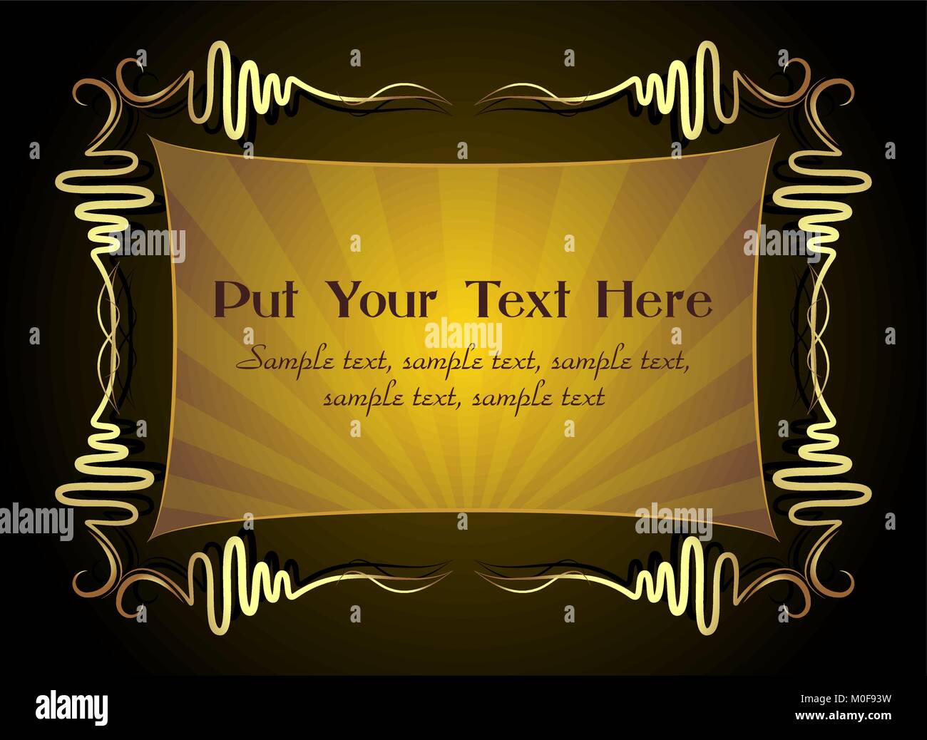 Elegant text frame on a dark background Stock Vector Image & Art - Alamy