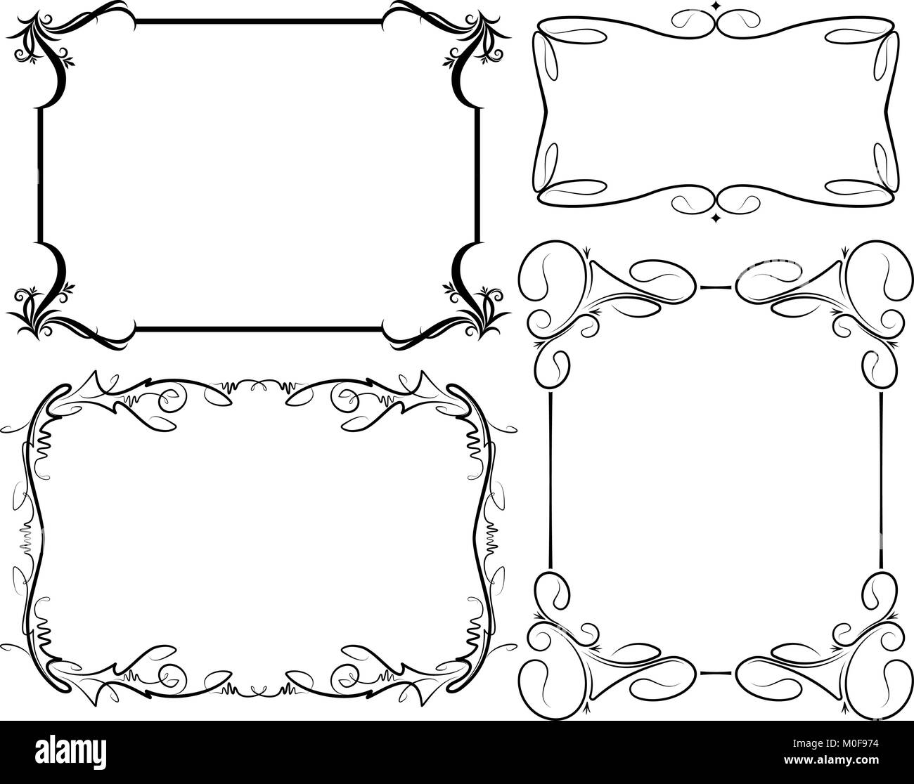 Set of four vintage frames Stock Vector Image & Art - Alamy