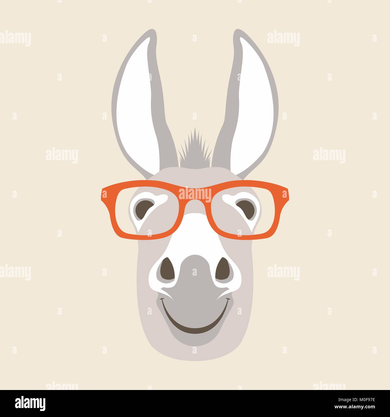 Donkey front face Stock Vector Images - Alamy