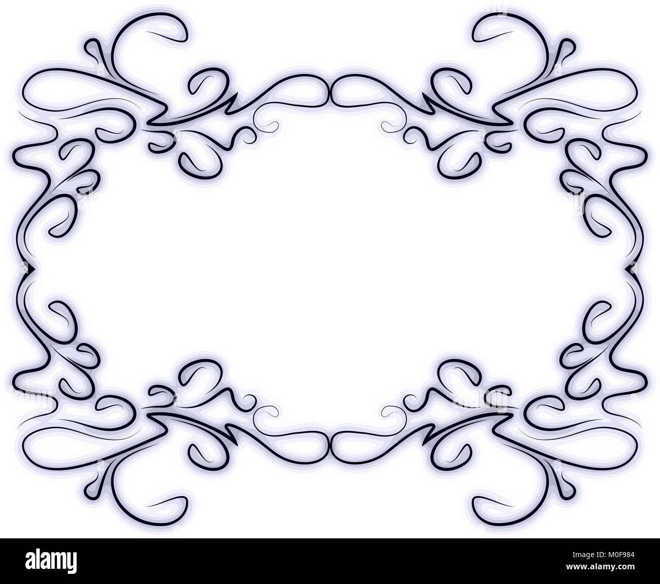 Vintage frame with shadow. Vector Stock Vector Image & Art - Alamy