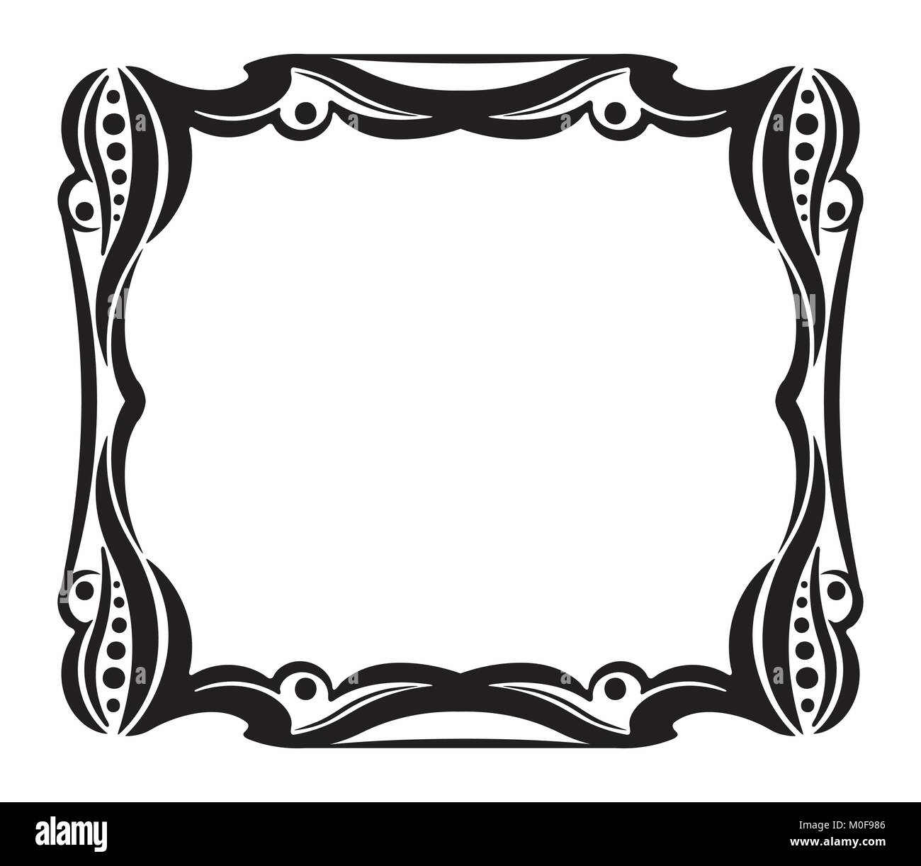 Vintage vector background - massive black frame for your design Stock ...