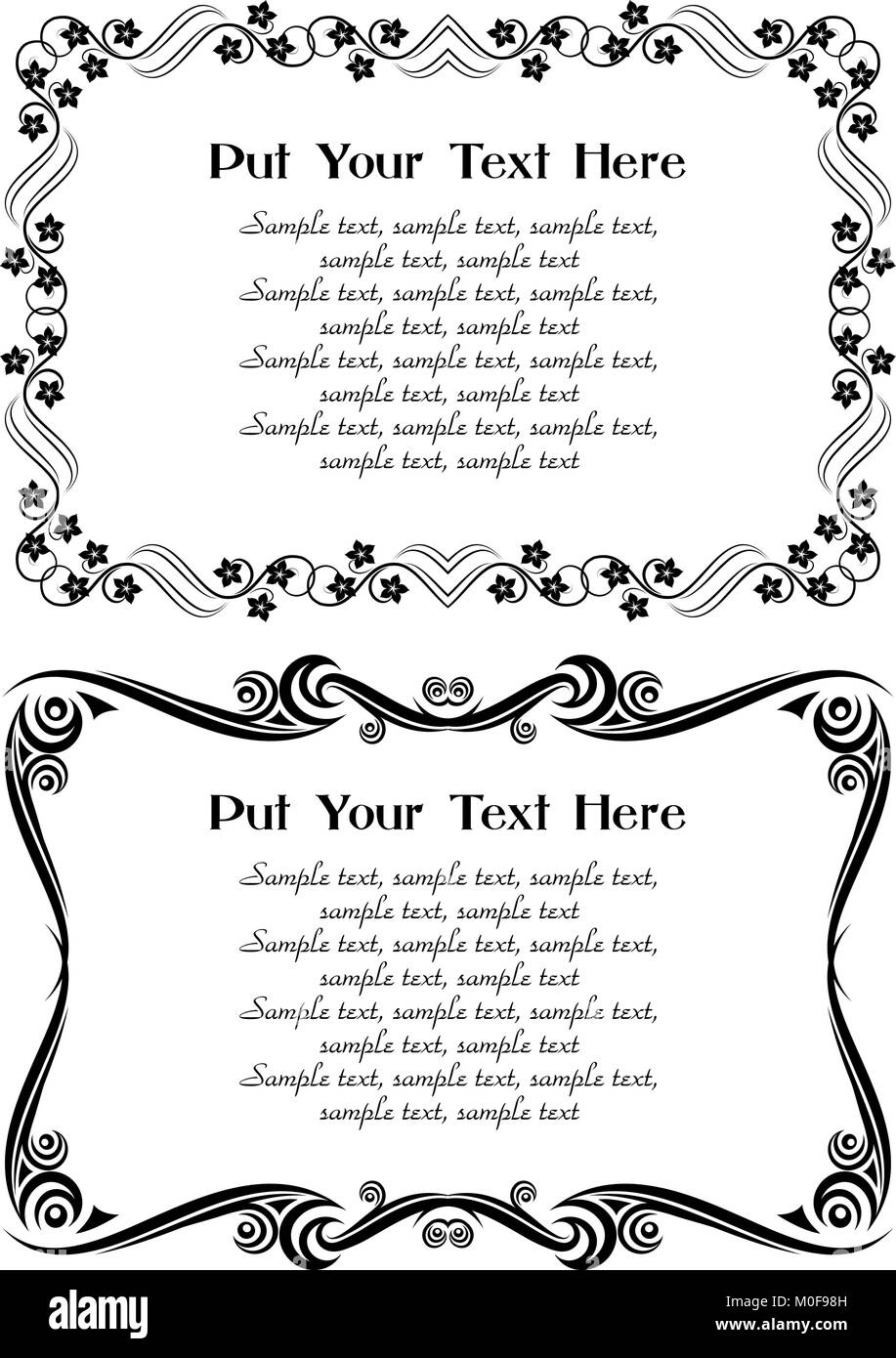Elegant text frames. Vector Stock Vector Image & Art - Alamy
