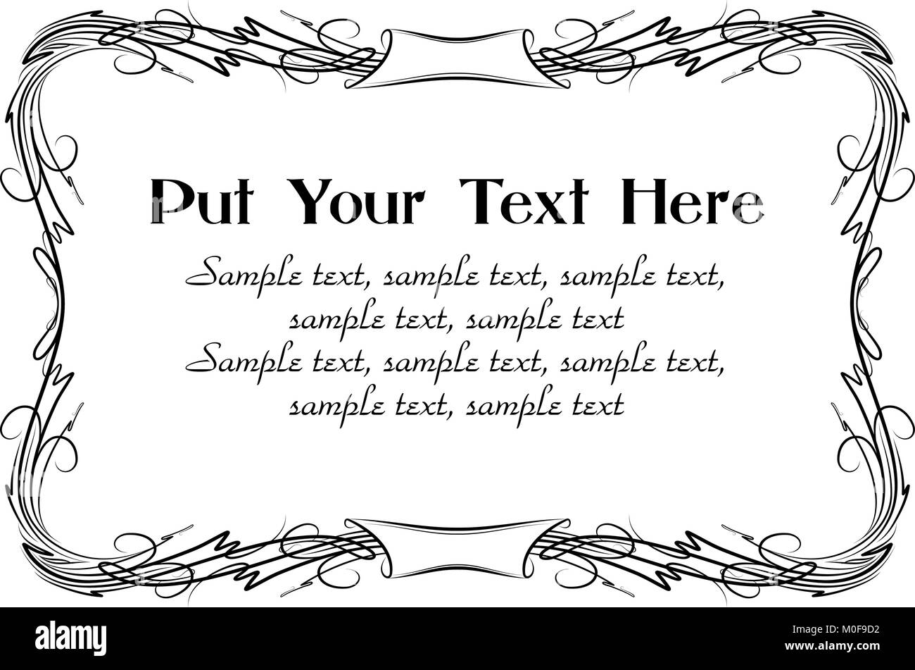 Elegant vintage black vector frame for text Stock Vector Image & Art ...