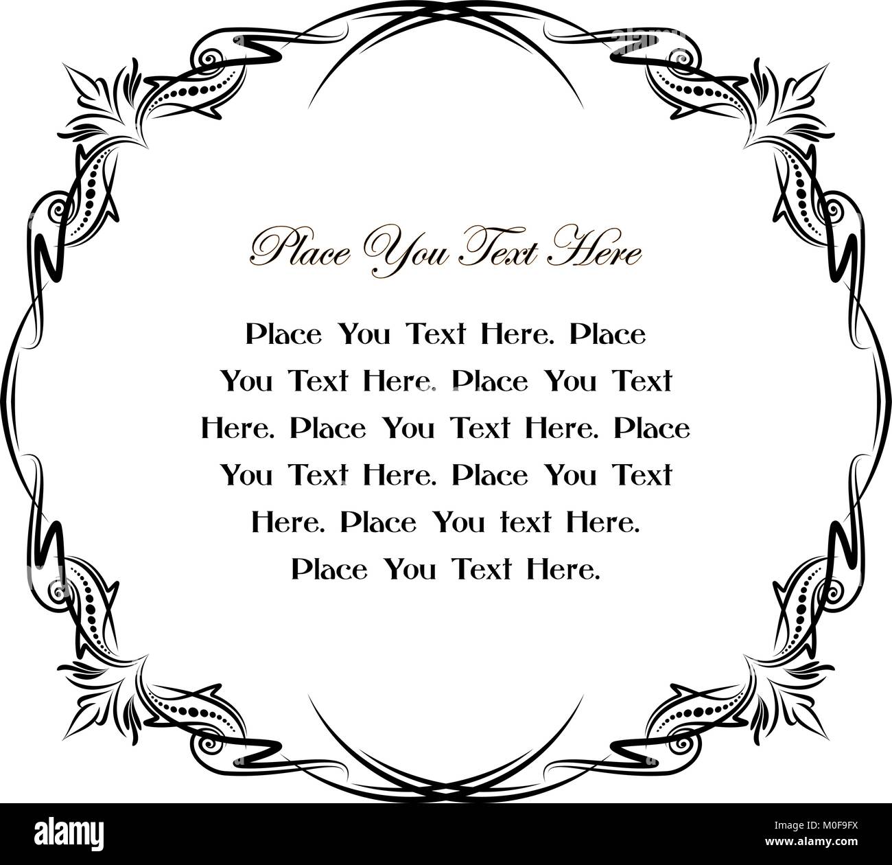 Elegant vintage black vector frame for text Stock Vector Image & Art ...