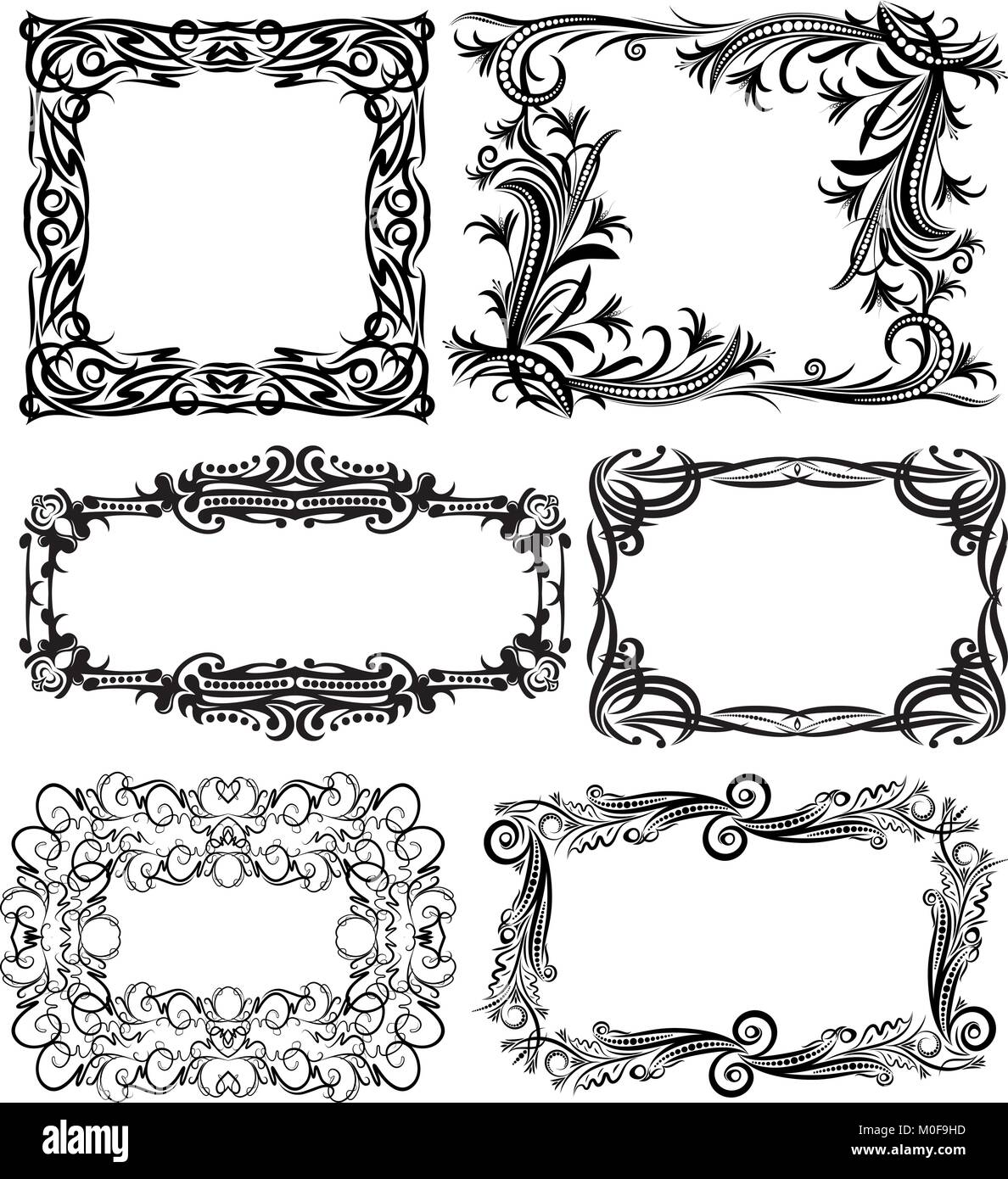 Set of 6 massive vector frames Stock Vector Image & Art - Alamy