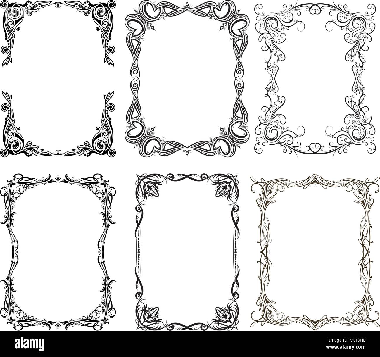 Set of 6 vector frames Stock Vector Image & Art - Alamy