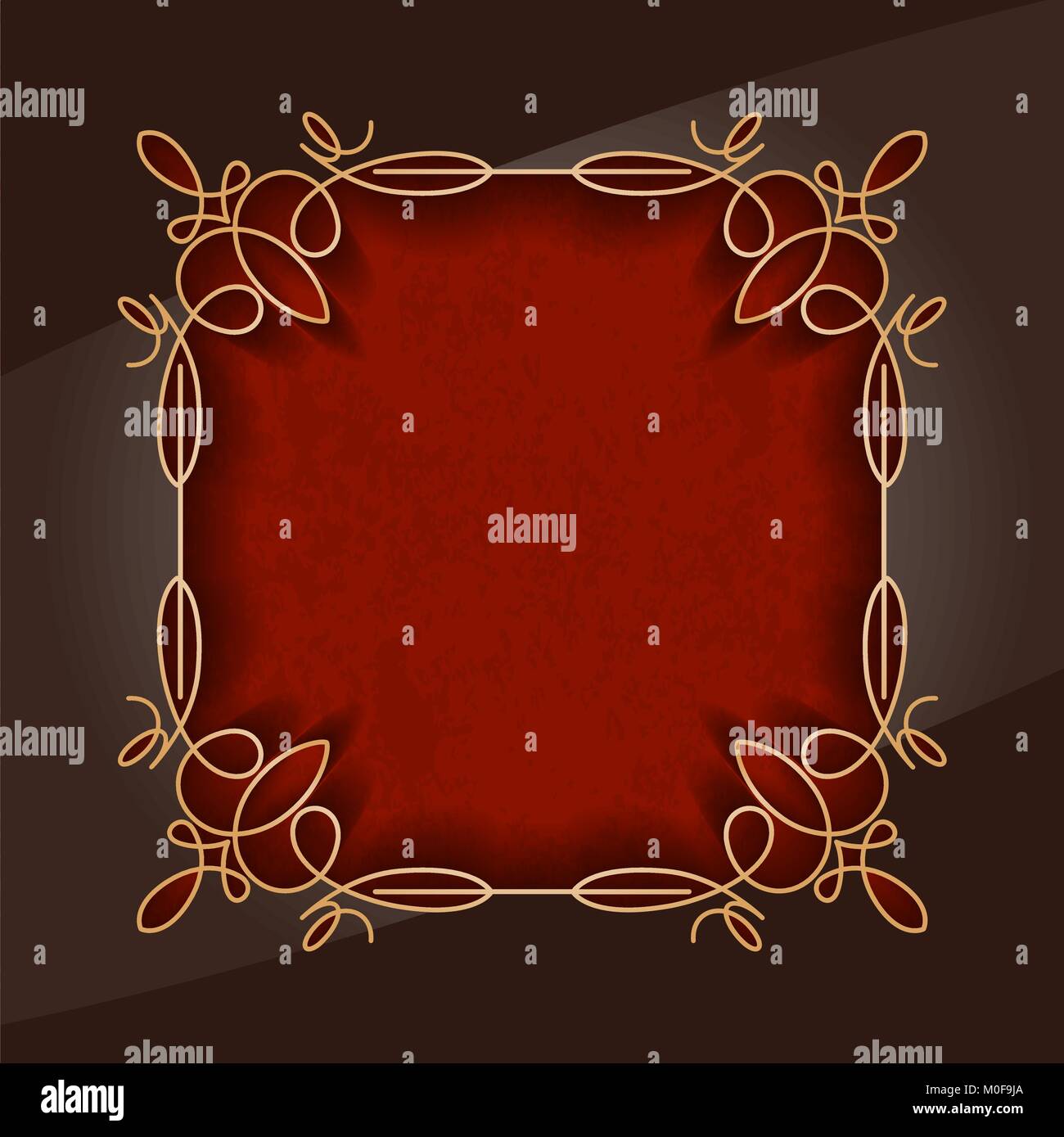 Decorative frame on a red background Stock Vector Image & Art - Alamy