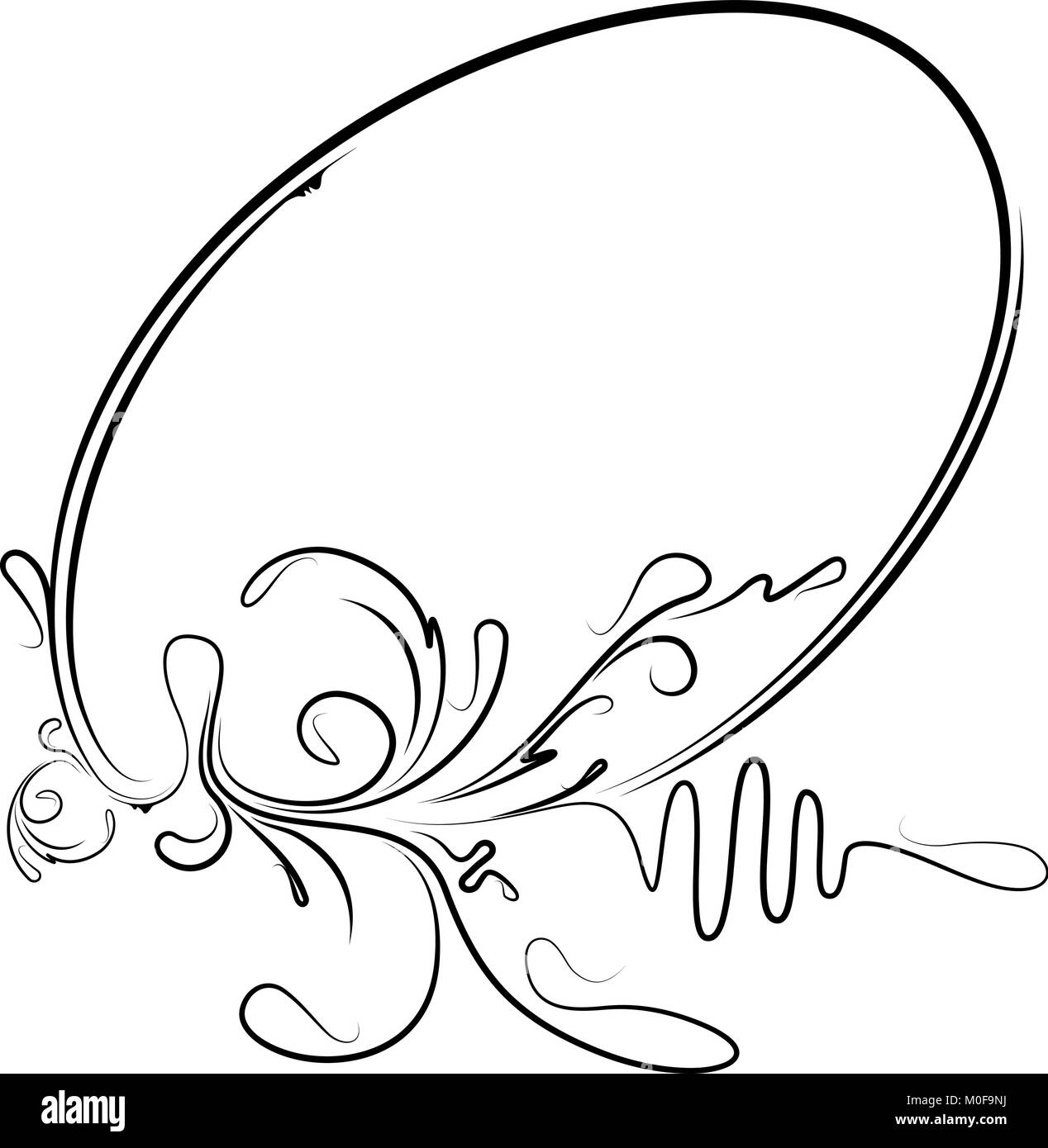 Elegant oval frame for your design. Vector ilustration Stock Vector ...