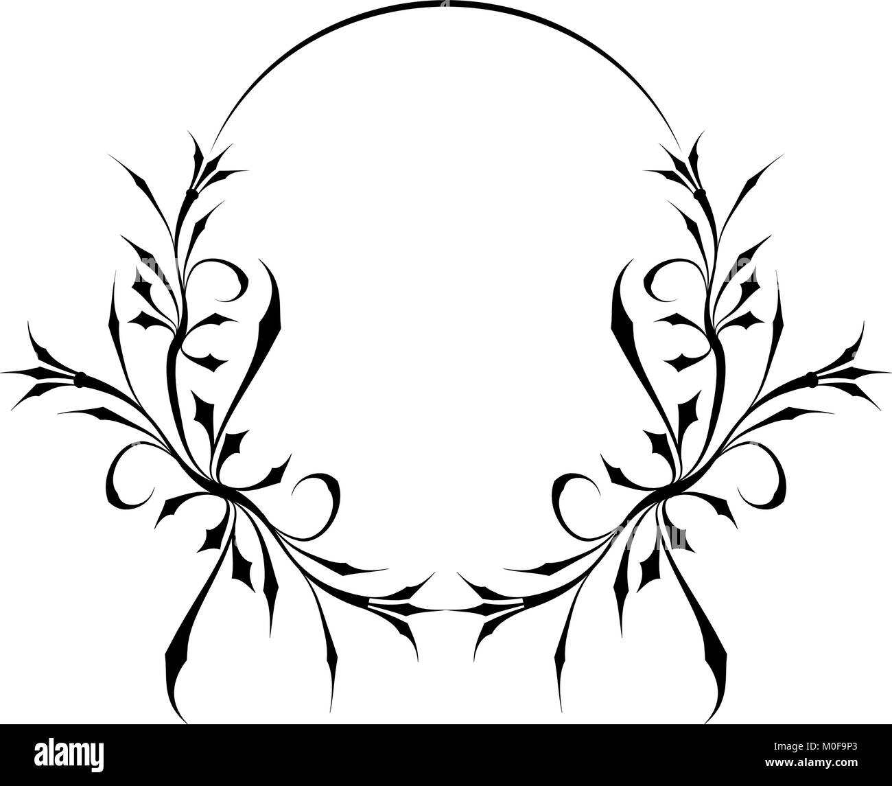 Elegant oval frame for your design. Vector ilustration Stock Vector ...