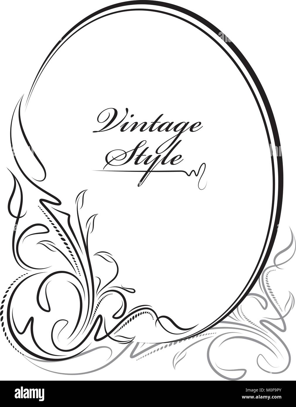 Elegant oval frame for your design. Vector ilustration Stock Vector ...