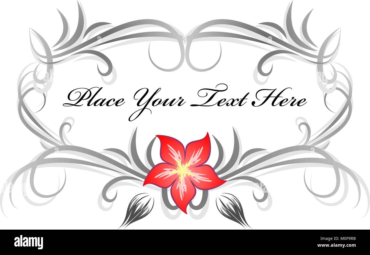 Decorative frame for text with flower Stock Vector Image & Art - Alamy