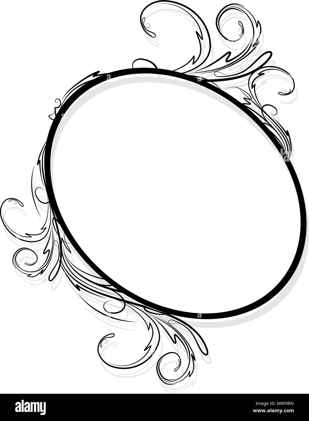 Elegant oval frame for your design. Vector ilustration Stock Vector ...