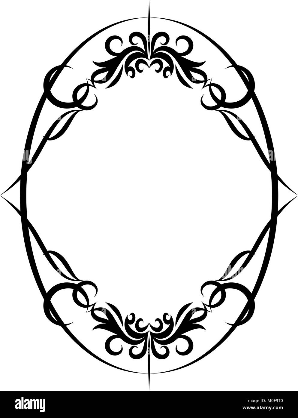 Elegant oval frame for your design. Vector ilustration Stock Vector ...
