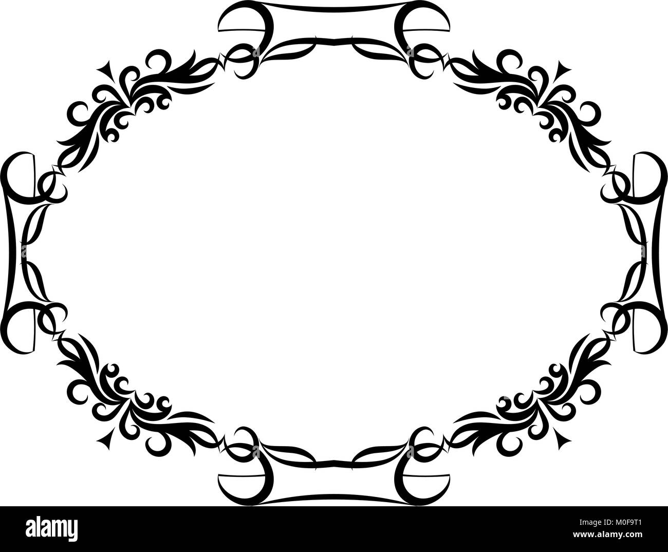 Elegant oval frame for your design. Vector ilustration Stock Vector ...