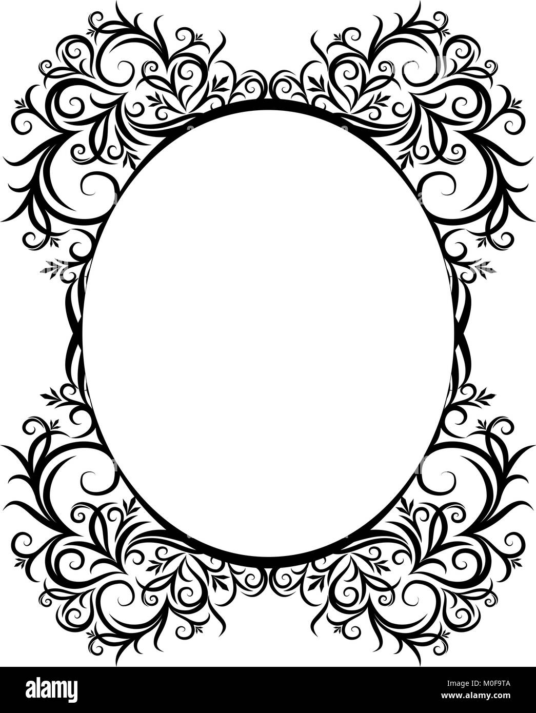 Elegant oval frame for your design. Vector ilustration Stock Vector ...