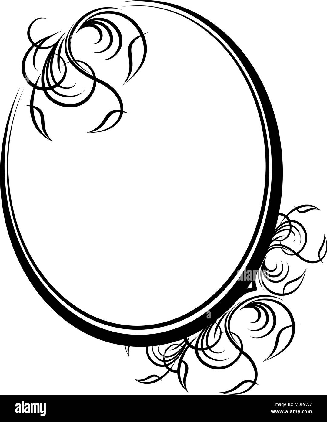 Elegant oval frame for your design. Vector ilustration Stock Vector ...