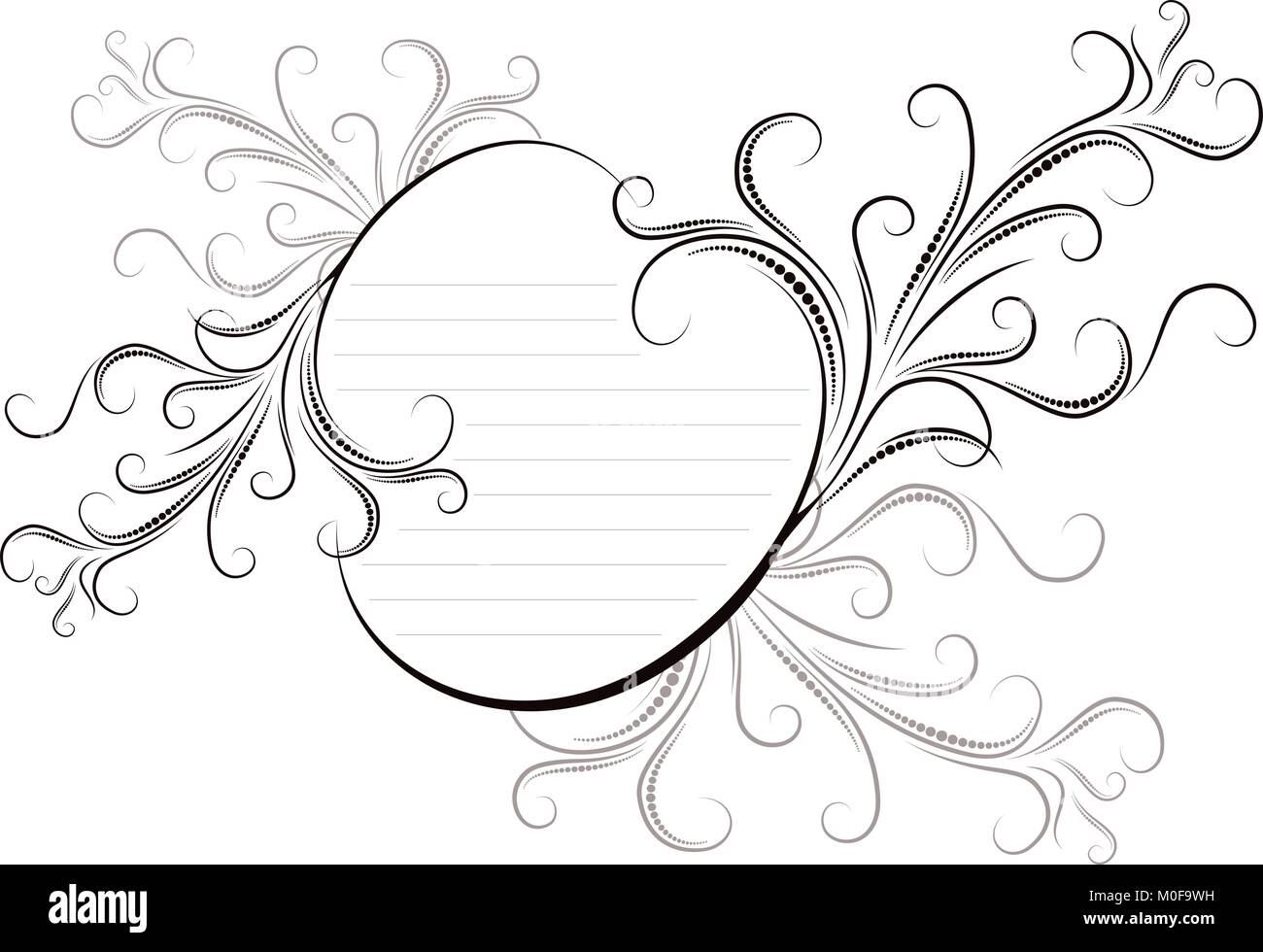 Elegant oval frame for your design. Vector ilustration Stock Vector ...