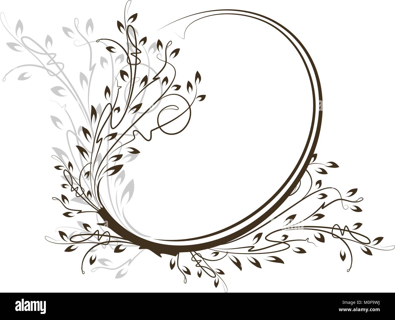 Elegant oval frame for your design. Vector ilustration Stock Vector ...