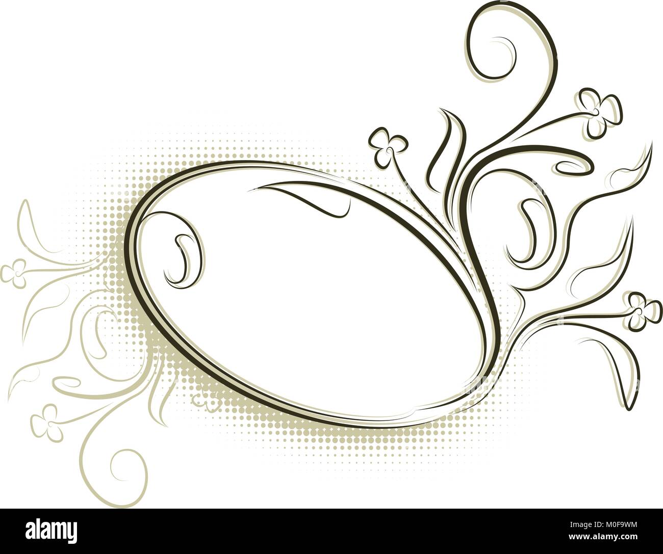 Oval frame with shadow. Vector Stock Vector Image & Art - Alamy