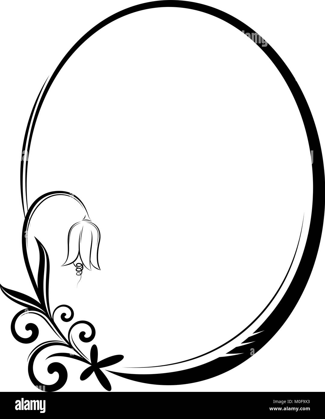 Elegant oval frame for your design. Vector ilustration Stock Vector ...