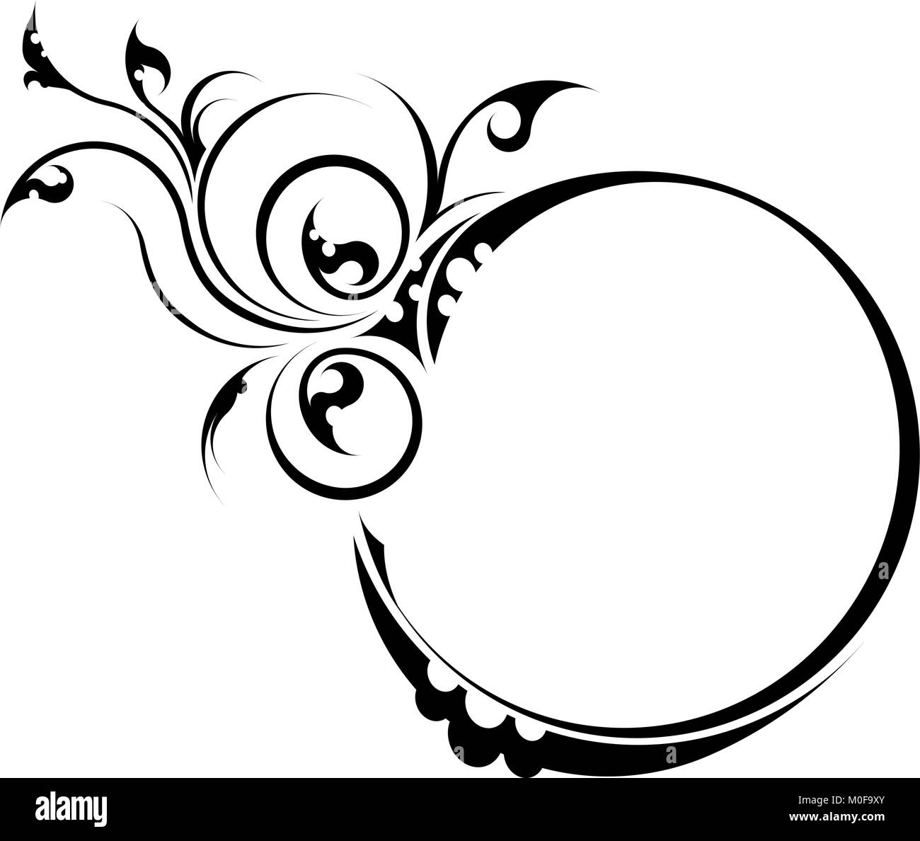 Elegant oval frame for your design. Vector ilustration Stock Vector ...