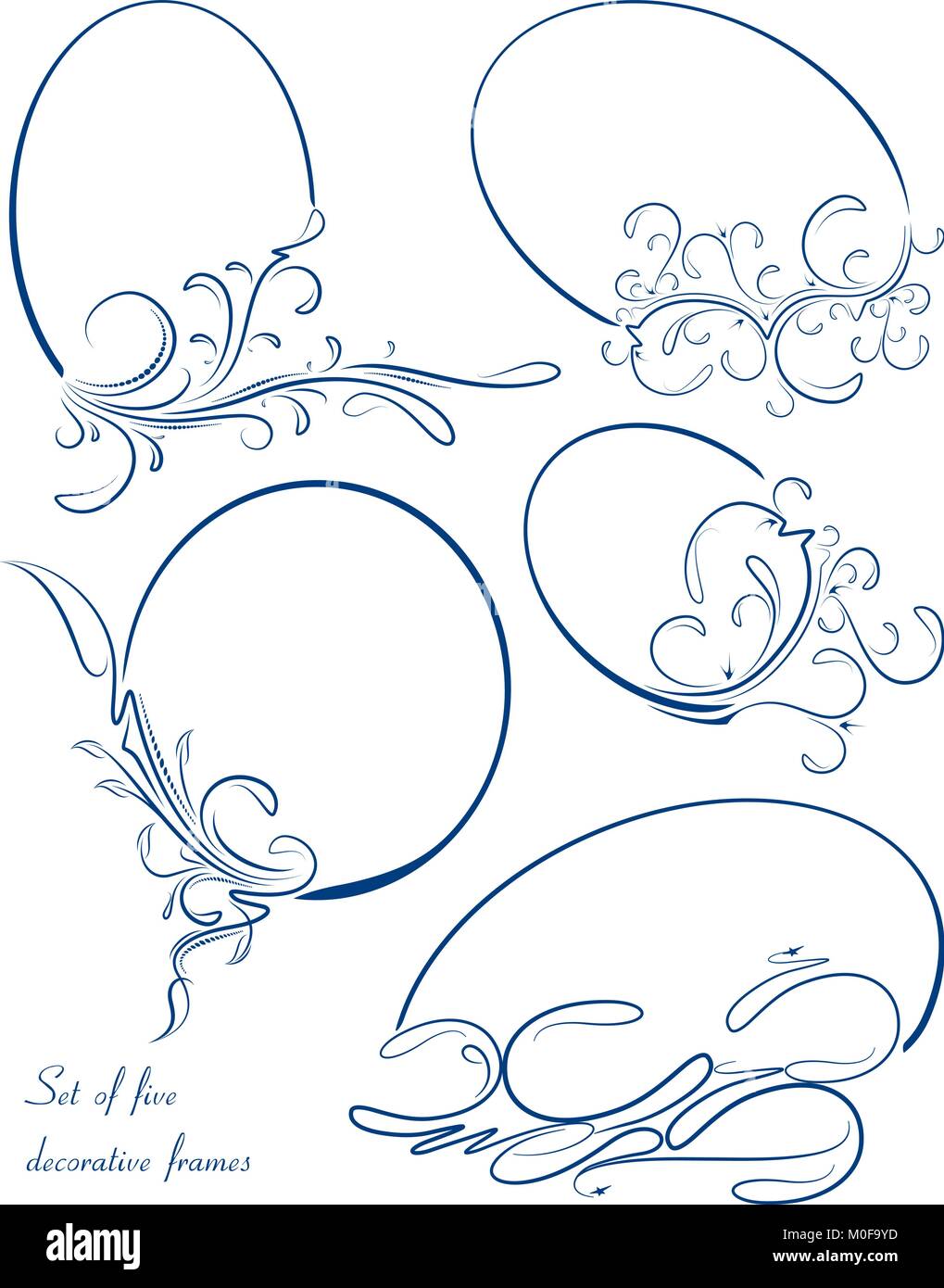 Five frames Stock Vector Images - Alamy