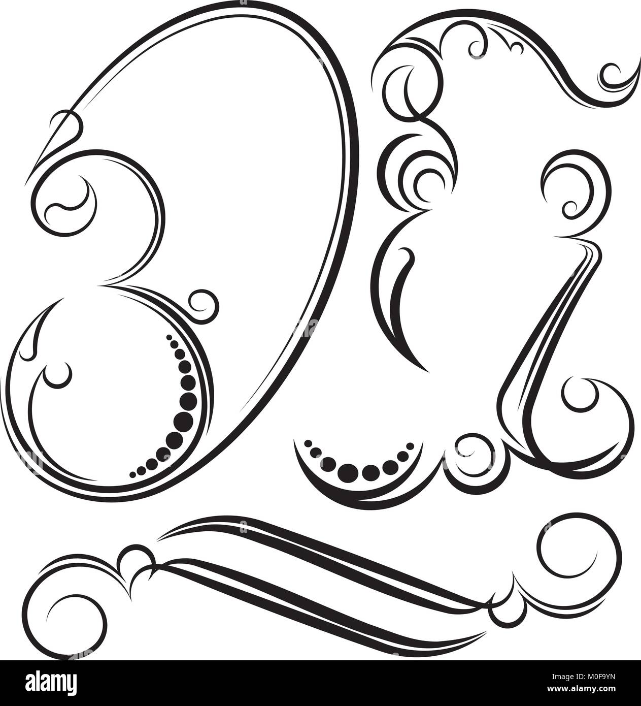 Set of decorative elements Stock Vector Image & Art - Alamy