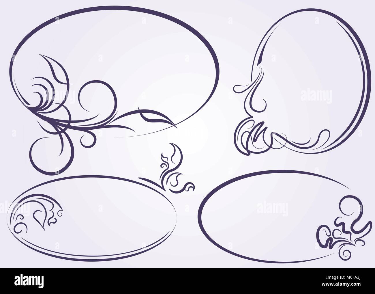 Beautiful collection of oval frames. Vector Stock Vector Image & Art ...