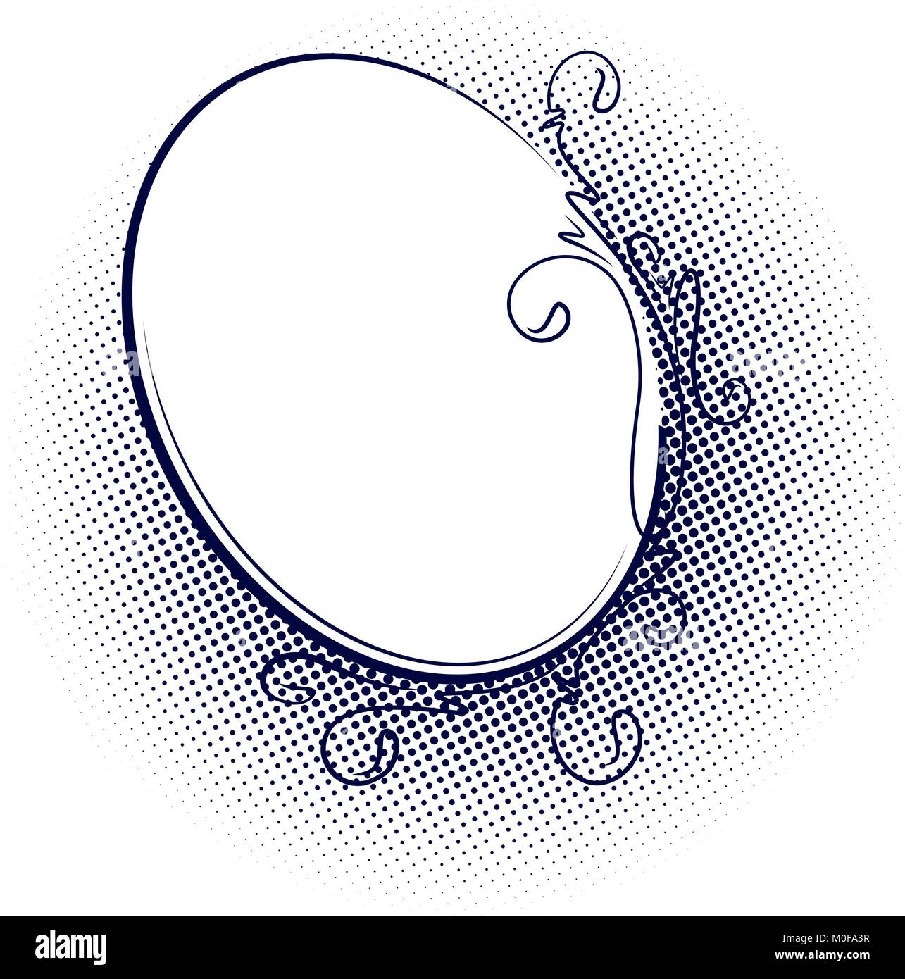 Fancy Oval Frame Outline