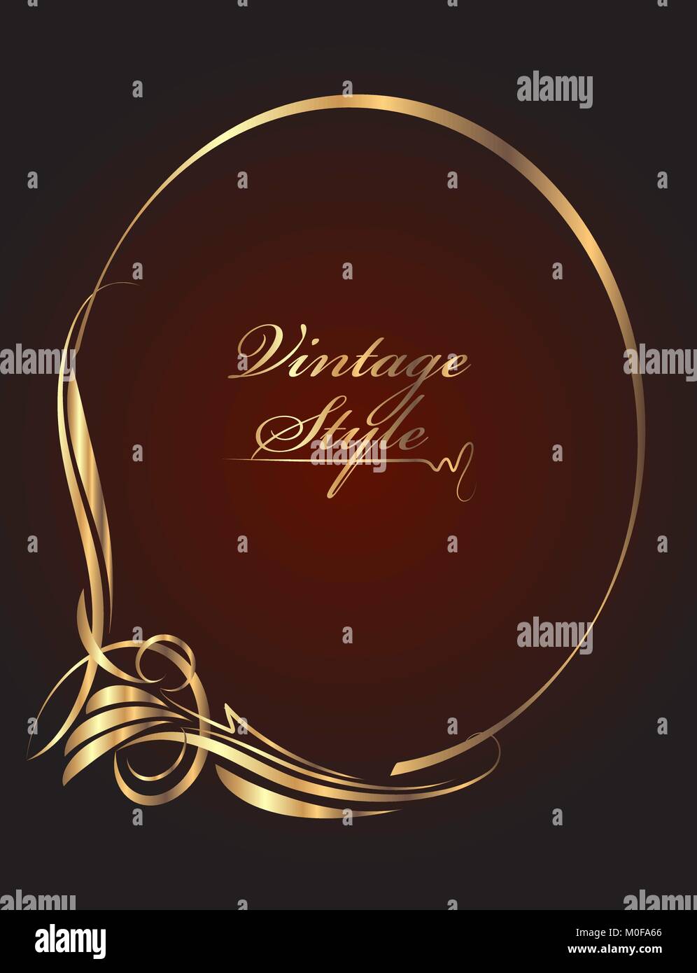 Oval frame engraving Stock Vector Images - Alamy