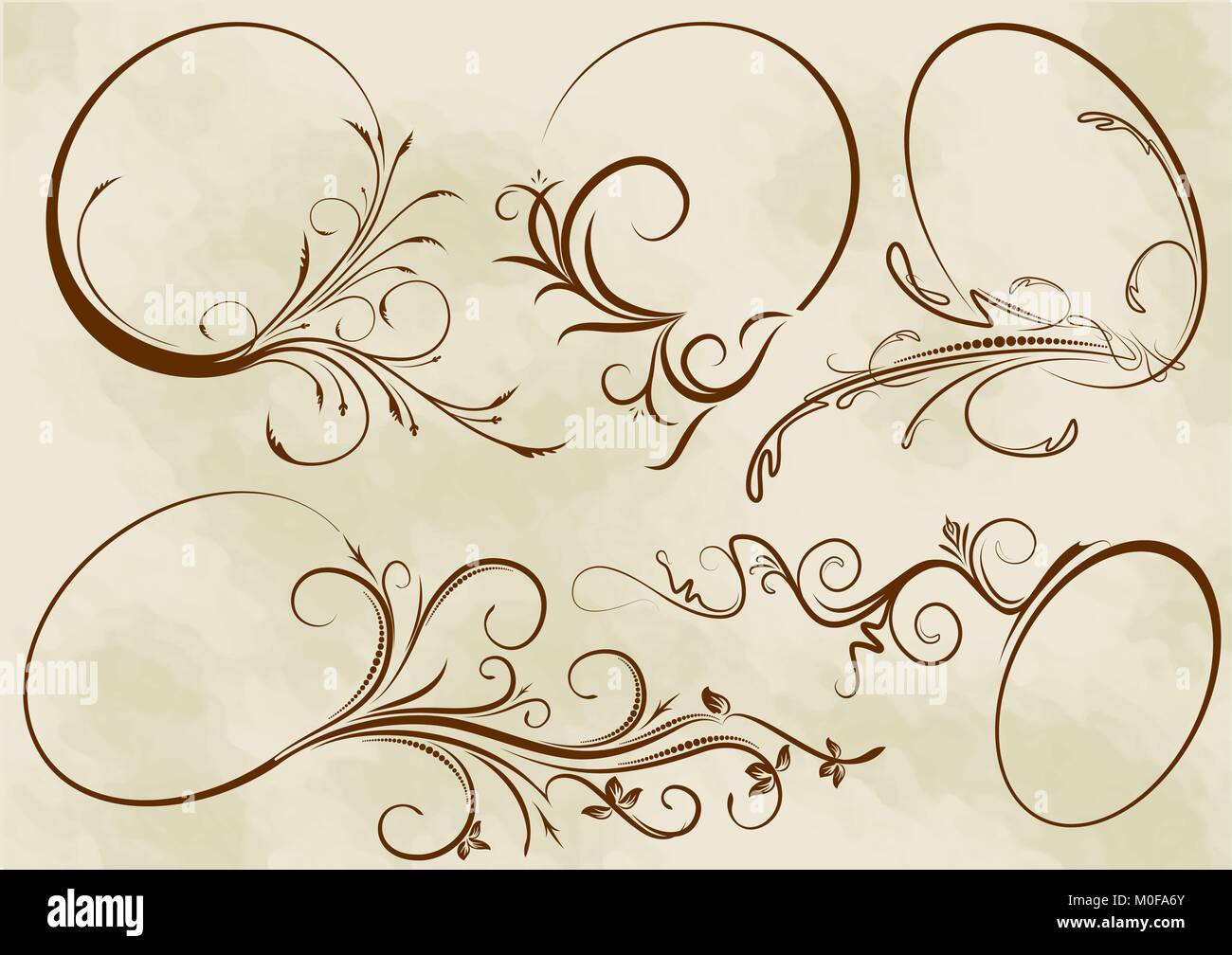 Set of elegant oval frames Stock Vector Image & Art - Alamy