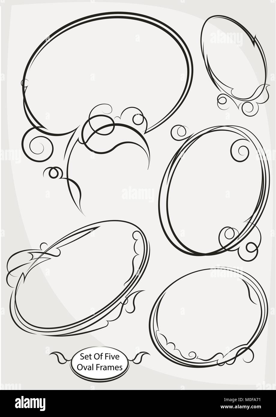 Five decorative oval frame Stock Vector Image & Art - Alamy