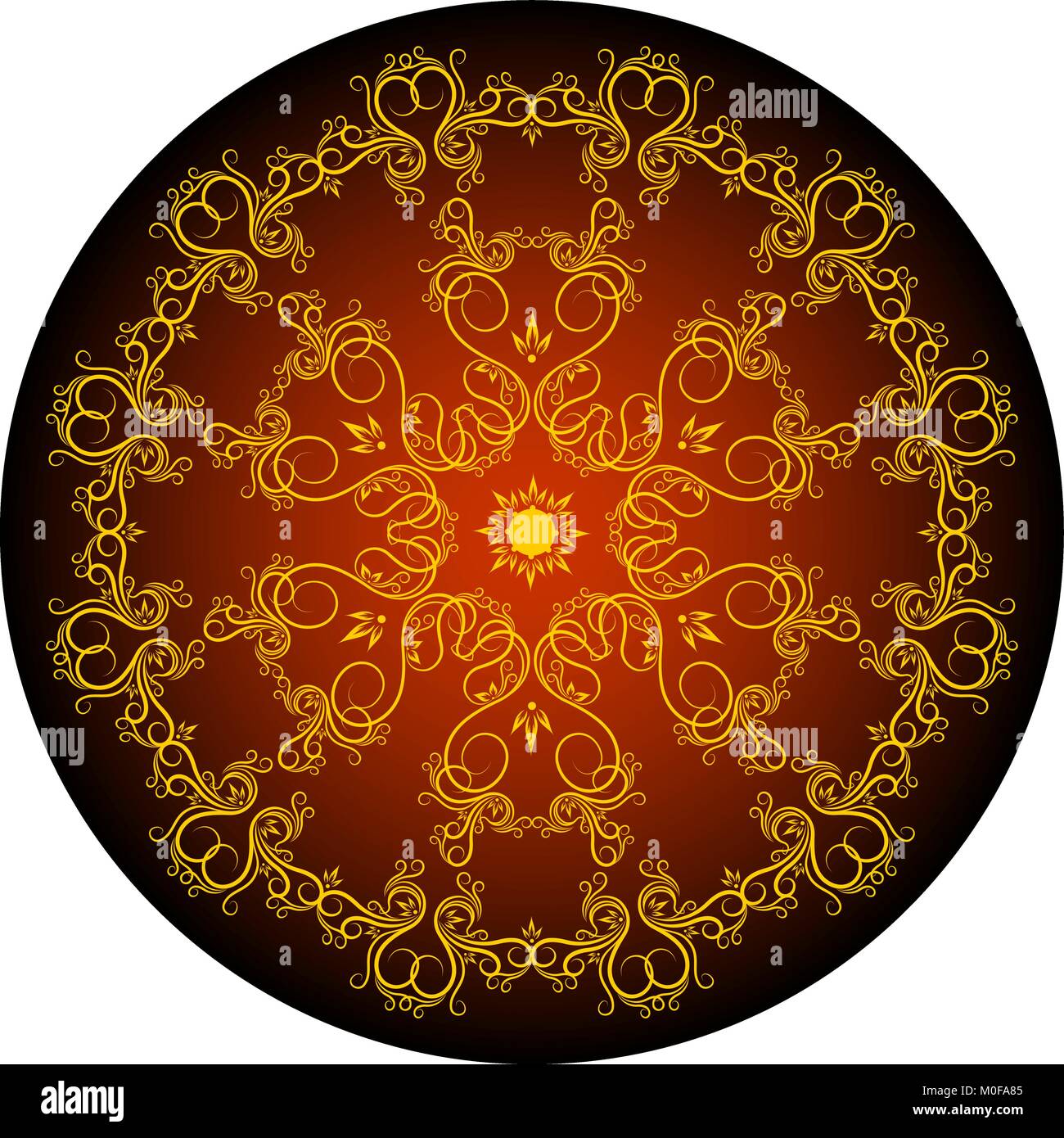 Flowered round design Stock Vector Image & Art - Alamy