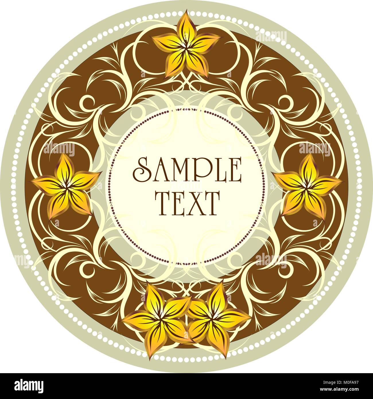Flowered round design Stock Vector Image & Art - Alamy