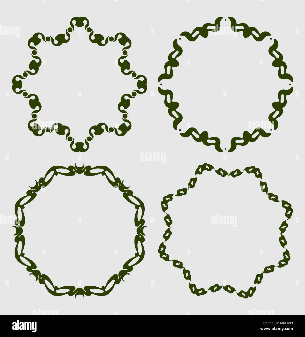 Set of four polygon frames Stock Vector Image & Art - Alamy