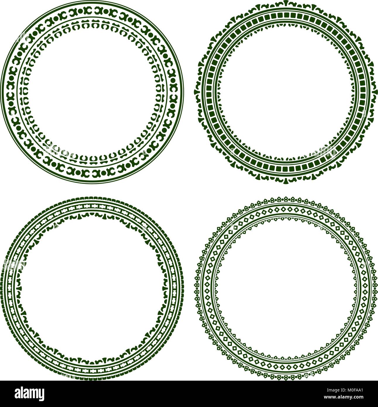 Set of 4 elegant round frames Stock Vector Image & Art - Alamy