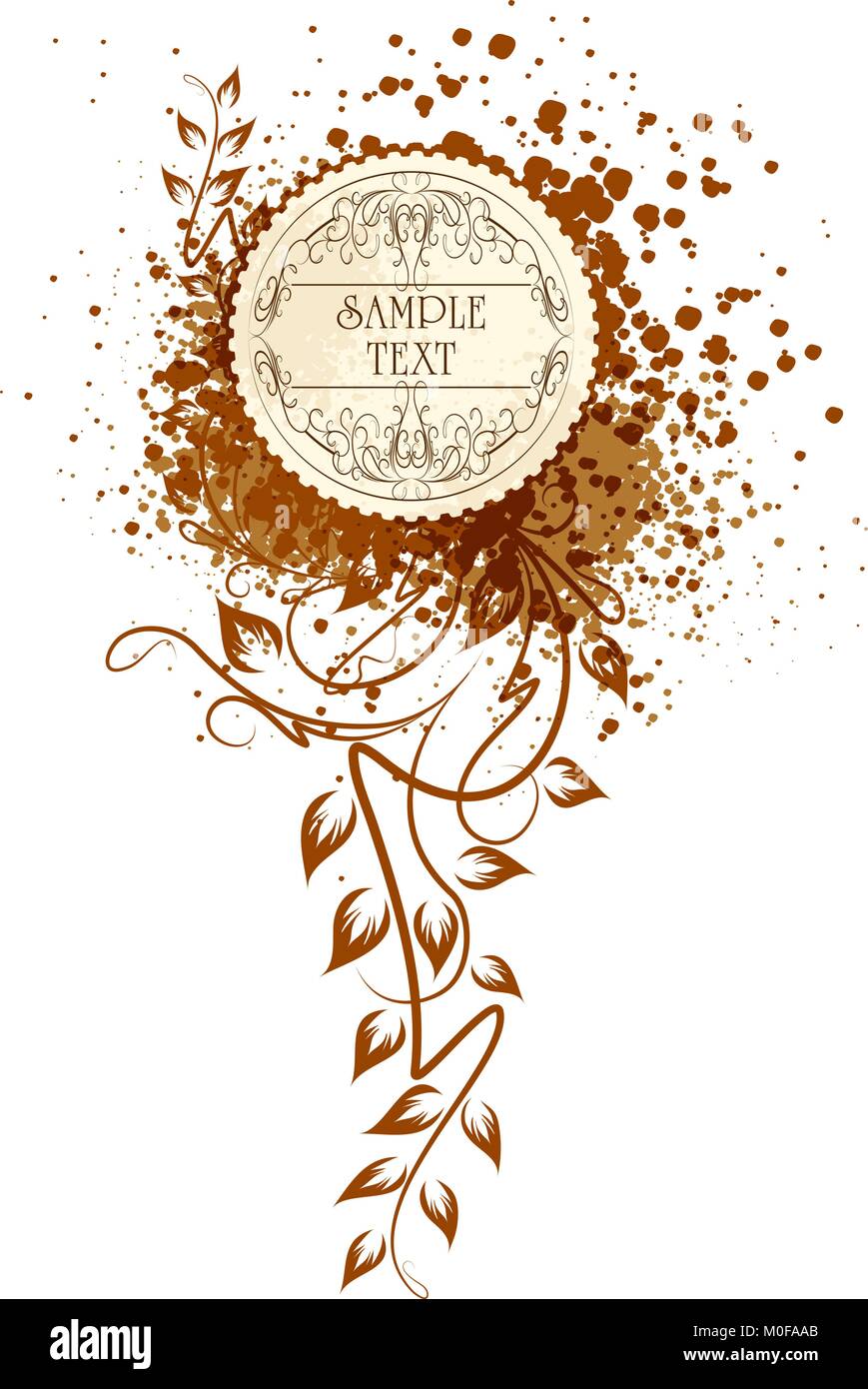 Round scroll decorative frame banner Stock Vector Images - Alamy