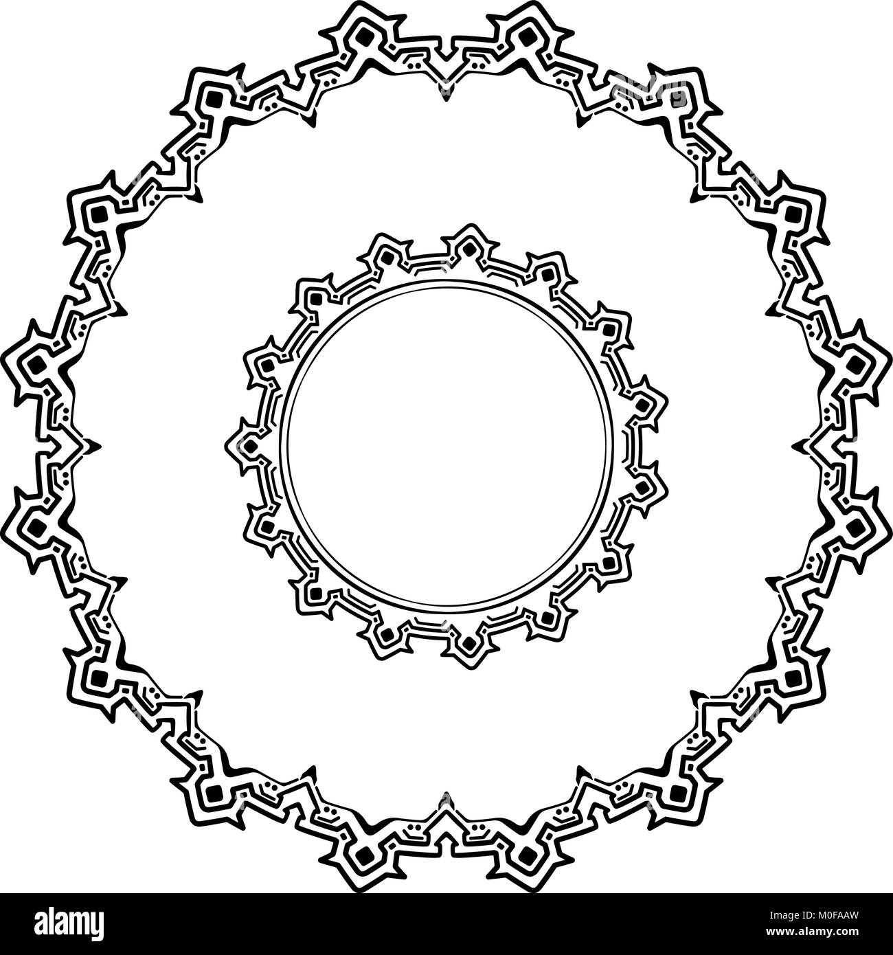 Pair of round frames in hand drawn style Stock Vector Image & Art - Alamy